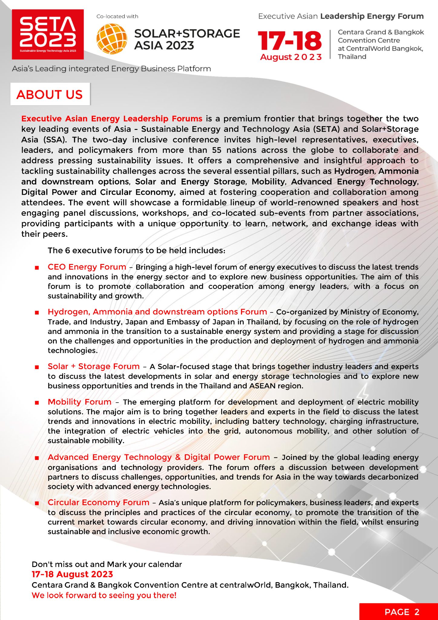 SETA 2023 : Sustainable Energy Technology Asia 2023 | สมาคมสถาปนิกสยาม ในพระบรมราชูปถัมภ์